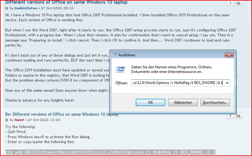 Different versions of Office on same Windows 10 laptop - Eileen's Lounge