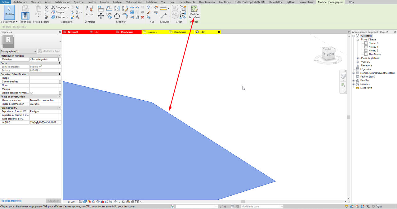 Impossible de modifier une surface topographique. - Revit - CadXP Impossible de modifier une surface topographique. - Revit - CadXP