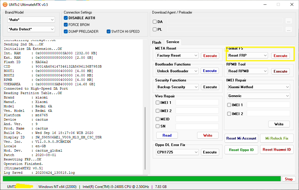 Redmi 6a frp done by umt pro - GSM-Forum