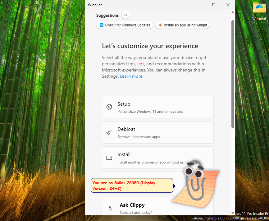 윈도우 포럼 - 자 료 실 - Winpilot 2024.6.15 - Windows 조정 도구