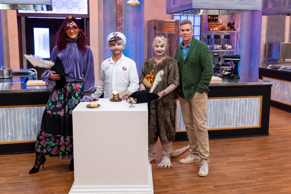 Halloween Baking Championship L to R Judges Carla Hall Zac Young ...
