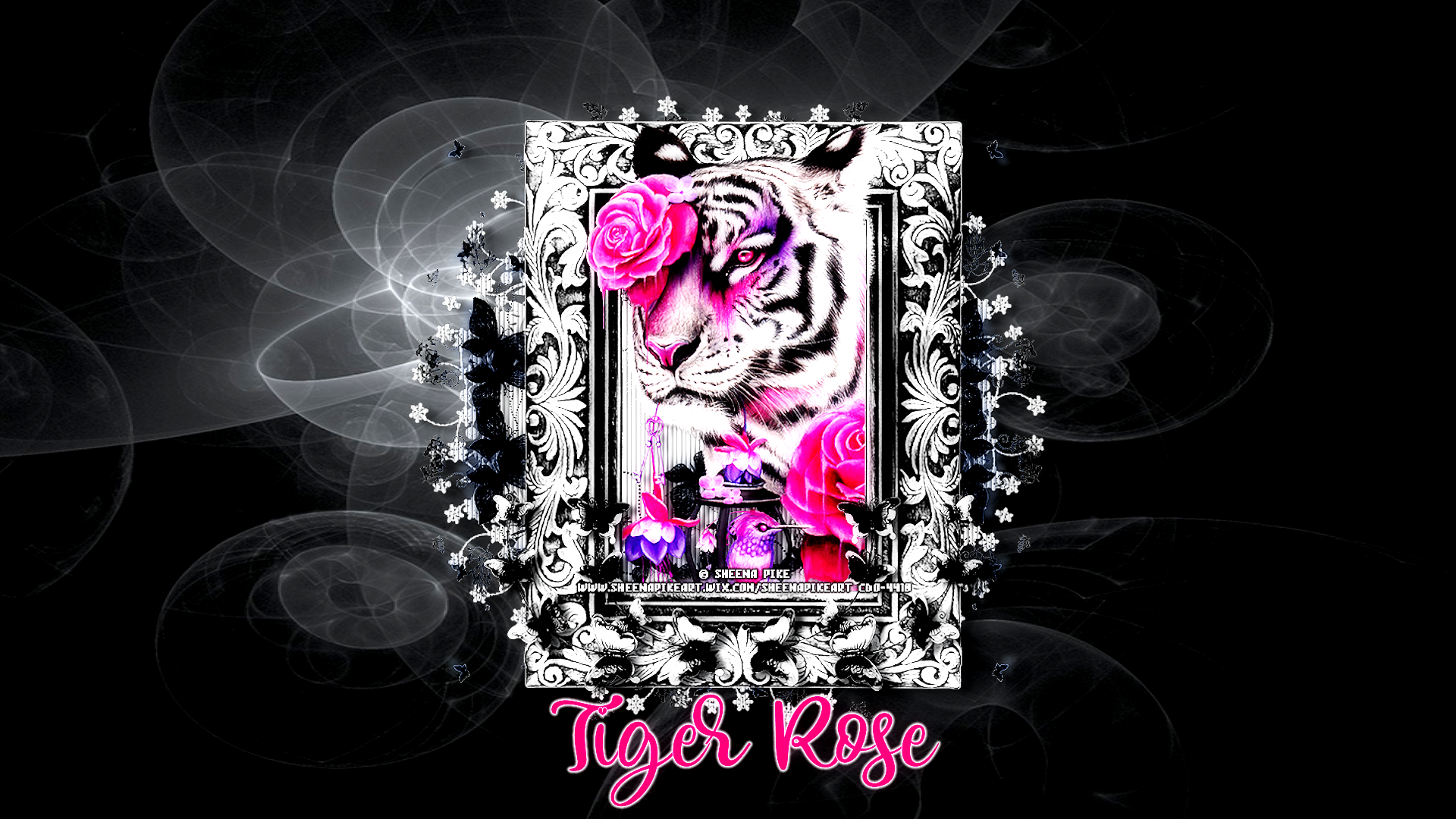 Tiger Rose Wallpaper 1920x1080 by Boo Kat2020 — Postimages