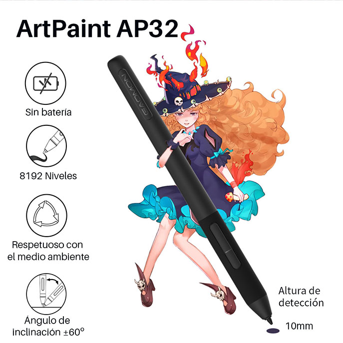 GAOMON Tableta digitalizadora gráfica GAOMON M1220 12 inch-negra ...