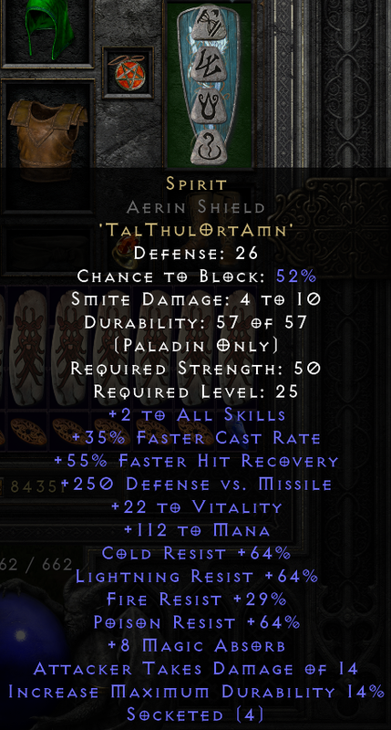 = Perfect Paladin Spirit 35/112/8 = - Topic - d2jsp