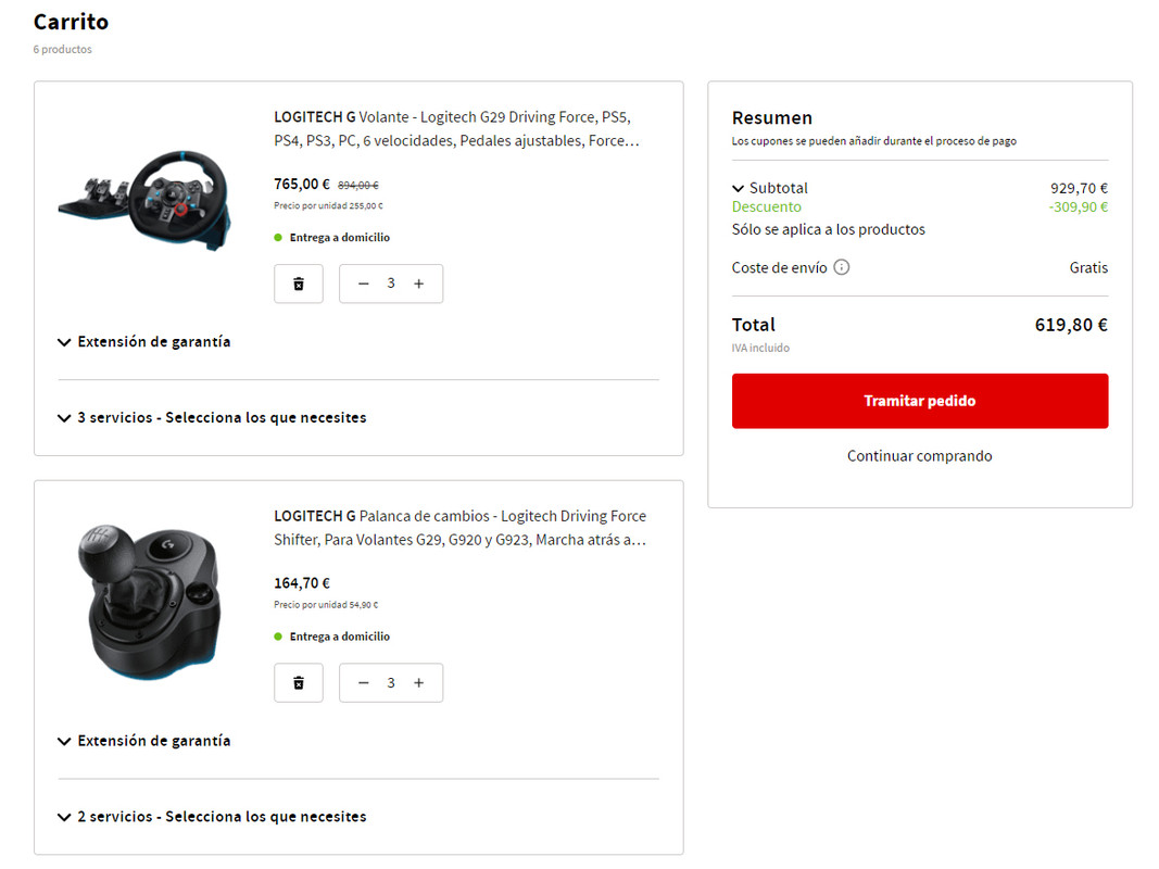 Busco gente conjunta 3X2 OFERTA VOLANTE Logitech G29 + PEDALES + POMO - Forocoches