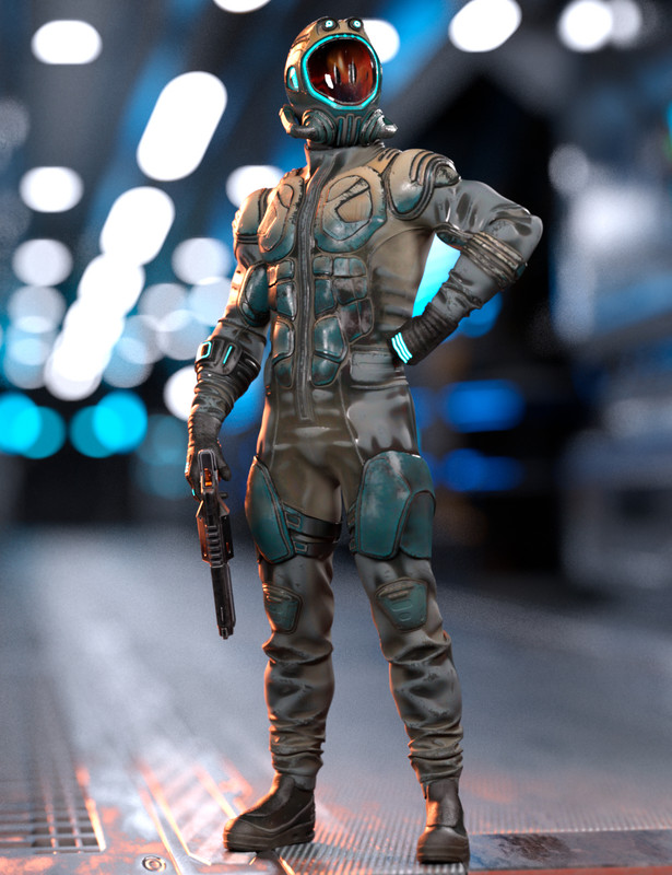 Lost In Space Sci-Fi Outfit For Genesis 9 2025 - Free Daz 3D Models