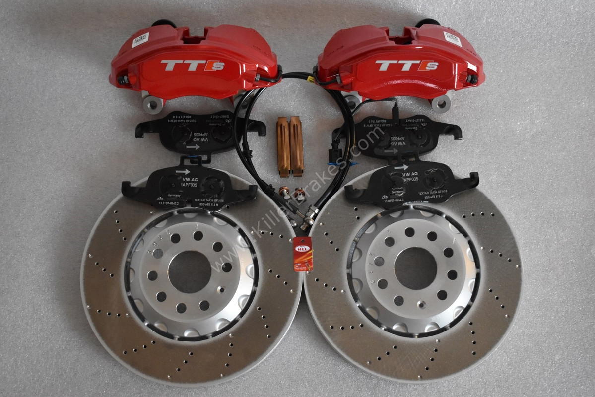 Audi TTS 8 S 4 Pot Brake kit Upgrade Club Sport brake discs NEW Red ...