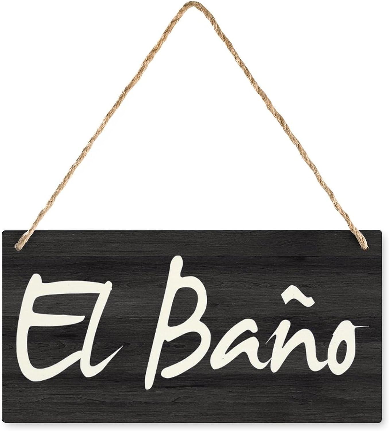 El Bano Wood Sign Spanish Restroom Wooden Sign Farmhouse Bathroom Theme ...