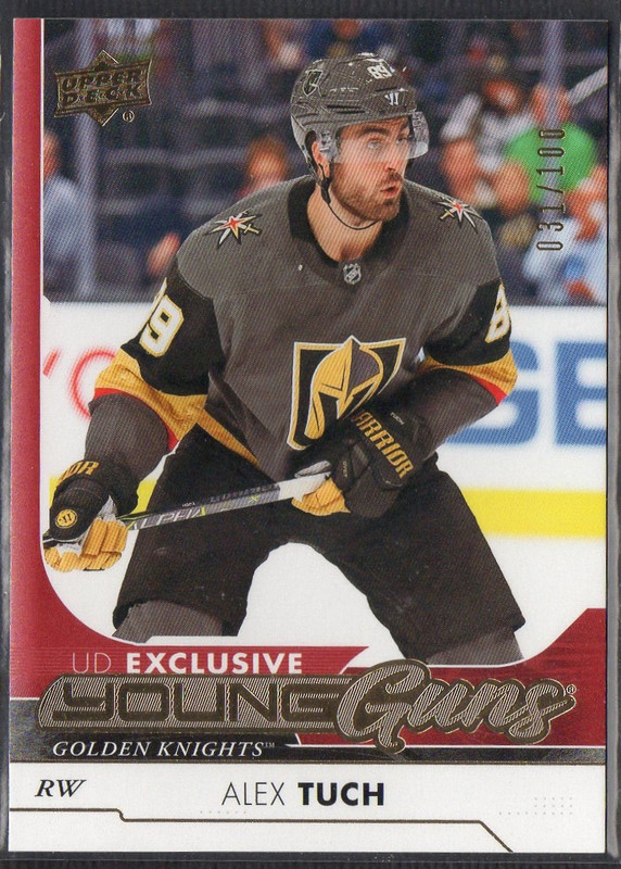 2017 18 Upper Deck Exclusives 249 Alex Tuch YG — Postimages