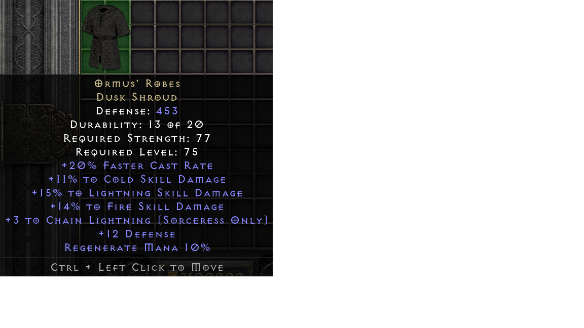 Ormus 15% Light, 3 Chain Lightning - Topic - d2jsp