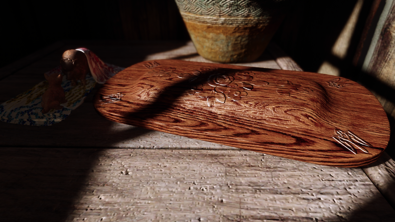 Halffaces - basic wooden plate at Skyrim Special Edition Nexus - Mods ...