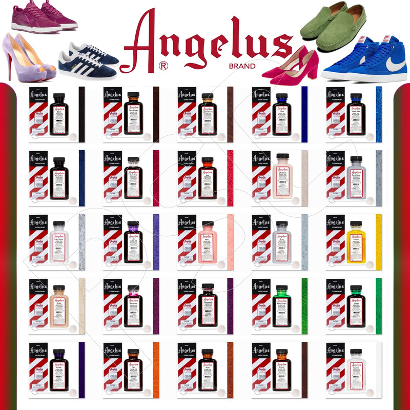 Angelus Brand Suede Dye Colour Shoes Boots Trainers Sneakers Bags ...