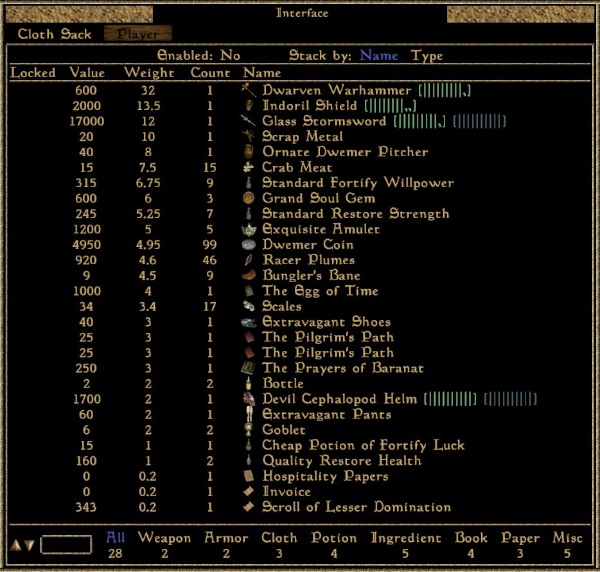 Inventory Manager - OpenMW at Morrowind Nexus - Mods and community