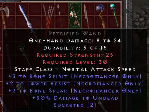 Petrified Wand 8/6/2 Lr - Topic - d2jsp