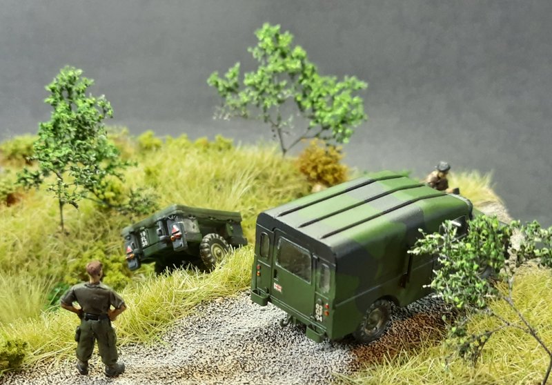 Oops, explain that- LWB Land Rover (hard top) with G.S. Trailer - Ready ...