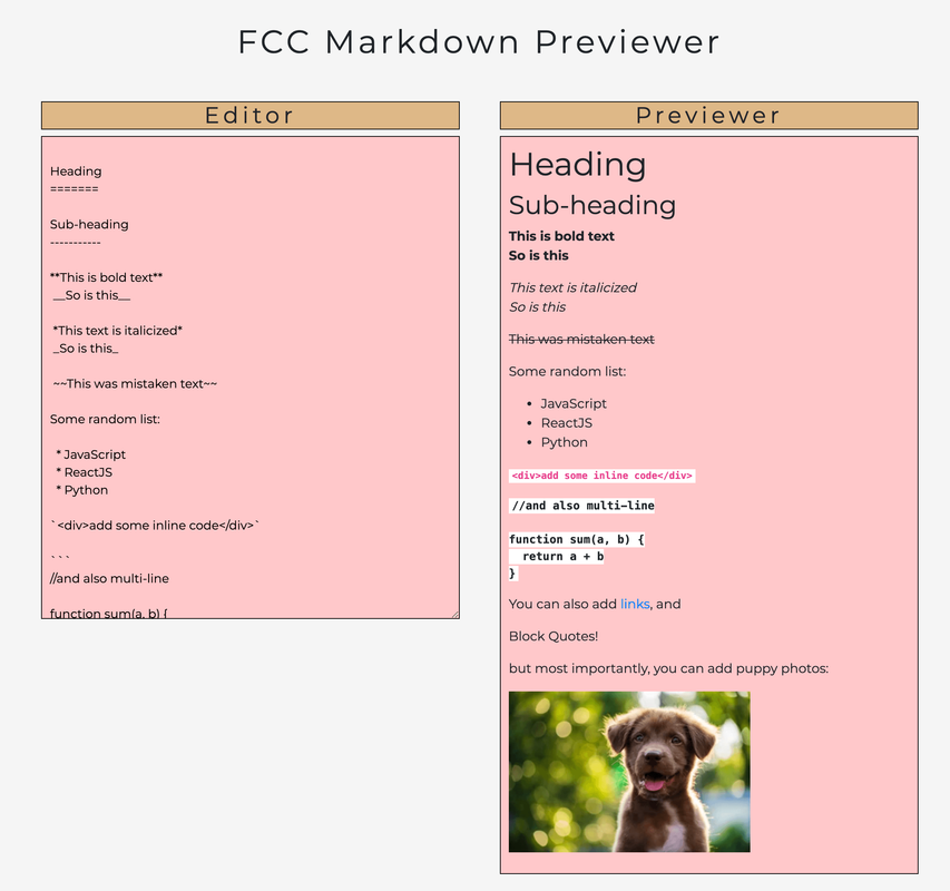 Github Milosrancicreactjs Markdown Previewer Reactjs Markdown Previewer Fcc