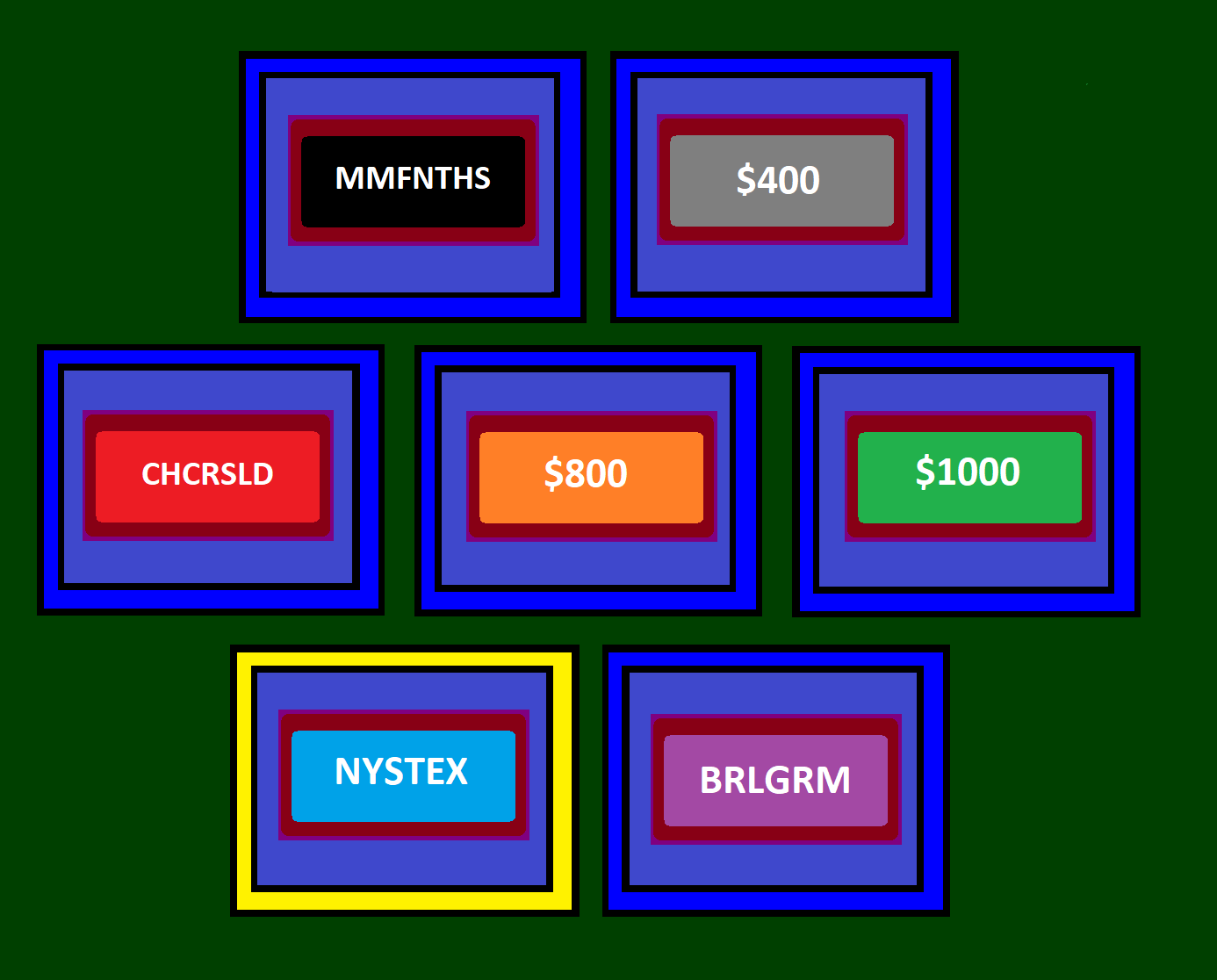 Bumper Stumpers Board — Postimages