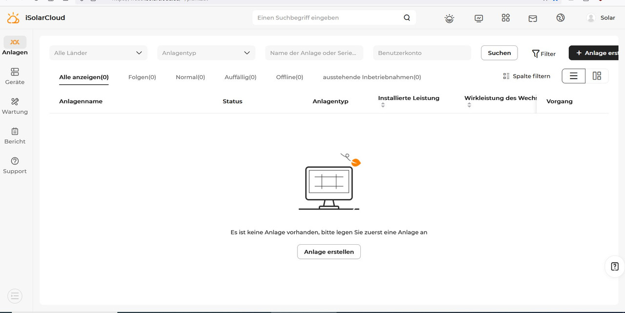 ISolarCloud und App geht nicht mehr - Sungrow - Logger, Kommunikation ...