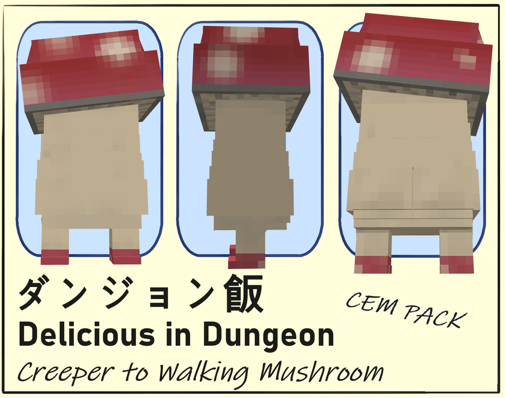 Creeper Walking Mushroom Skin (from Delicious in Dungeon) Minecraft ...