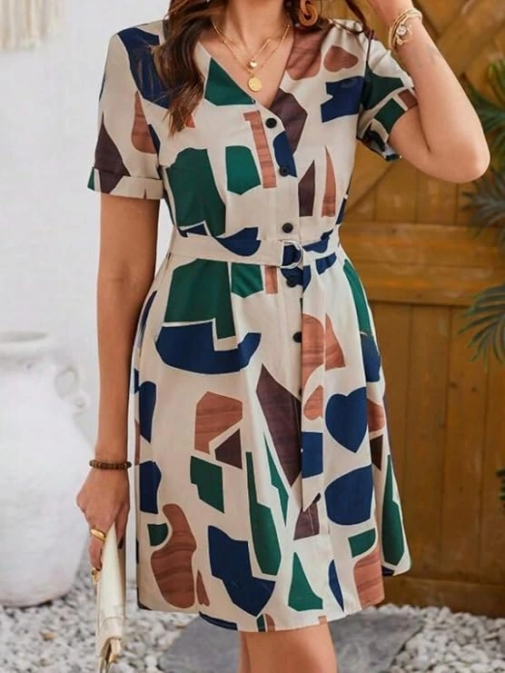 Soft Rayon Floral Mini Dress for Women — Summer One-Piece | ALL HER ...