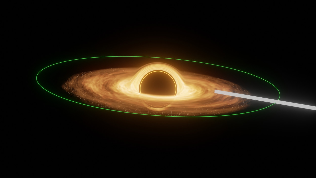 How Would A Super Long Object Orbiting A Black Hole Be Affected By Time Dilation Rblackholes 