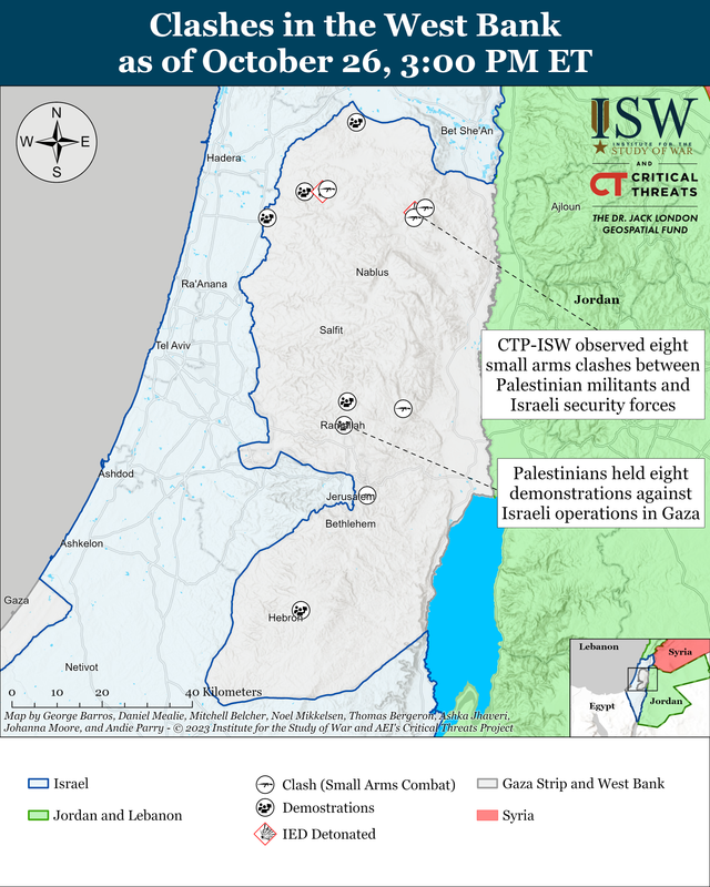 West Bank Battle Map Draft October 26,2023 — Postimages