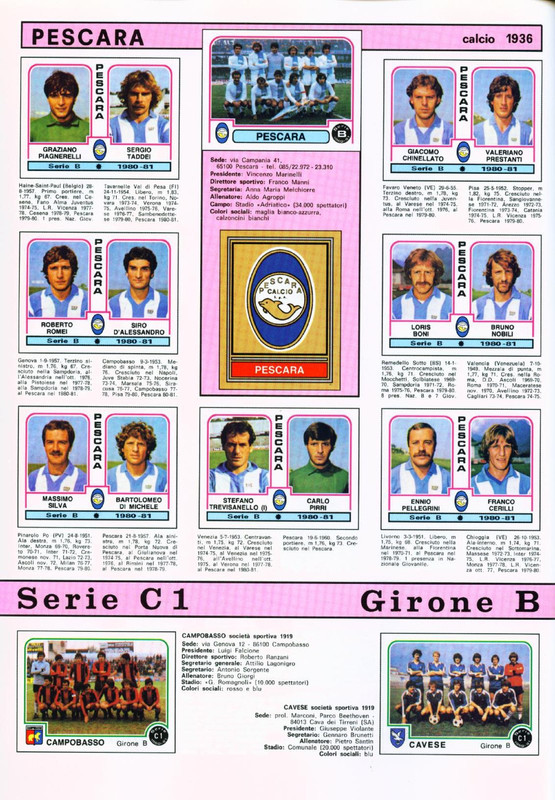 Calciatori 1980 1981 Panini 56 — Postimages