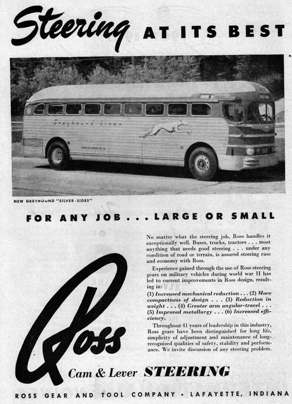 GM Coach 47 Silver Sides Ross Cam Lever Steering — Postimages