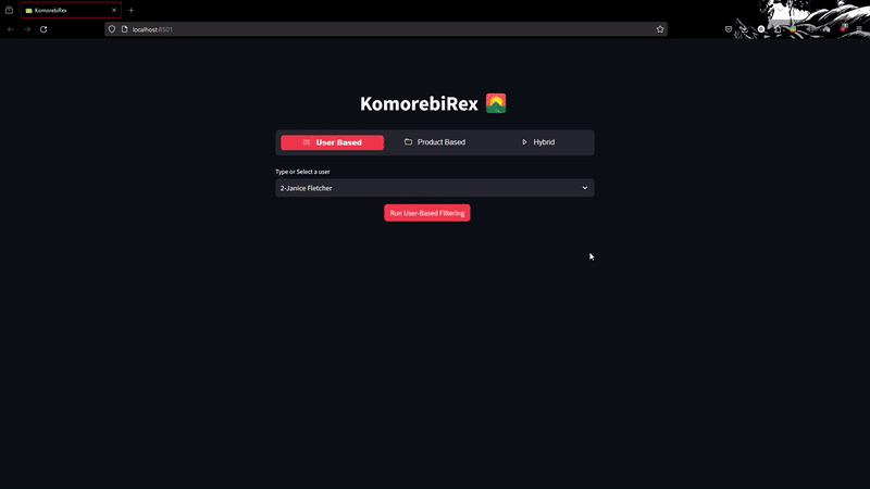 GitHub - akshay-rf/KomorebiRex: An intuitive recommendation engine application built using ...