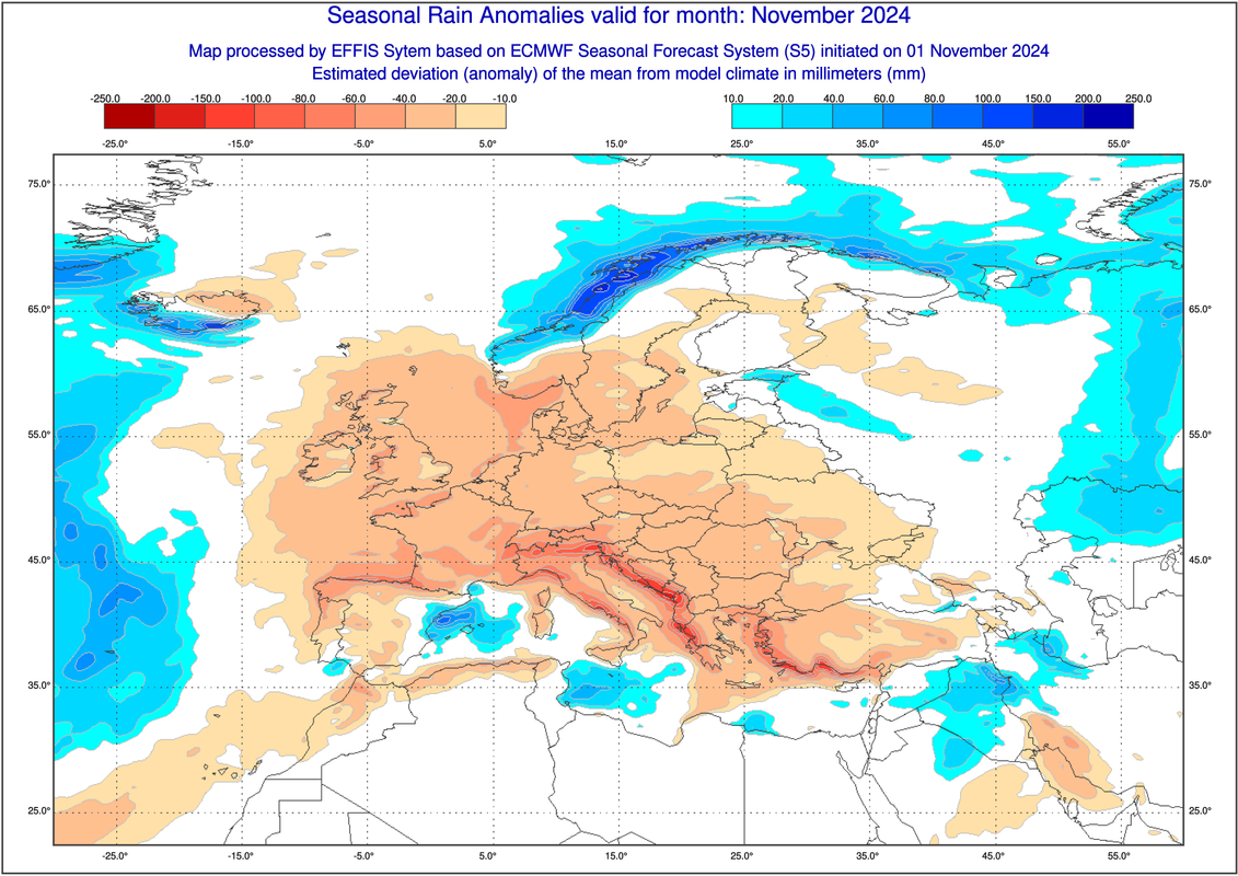 Europe Seasonal Anomalies Rain 20241101 m1 — Postimages