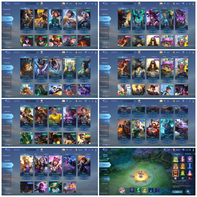 Buy 80 HEROES + EMBLEM MAX + 98 SKINS + EPIC LUNOX + VALENTINE ...