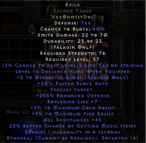 Eth Exile St 45@ 16/255ed - Topic - d2jsp