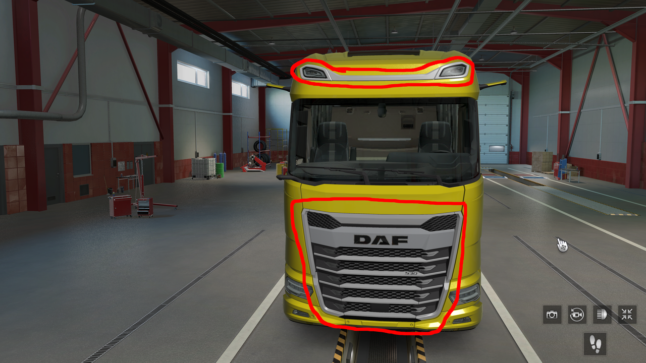 wrong grill material DAF 2021 [NOT A BUG] - SCS Software