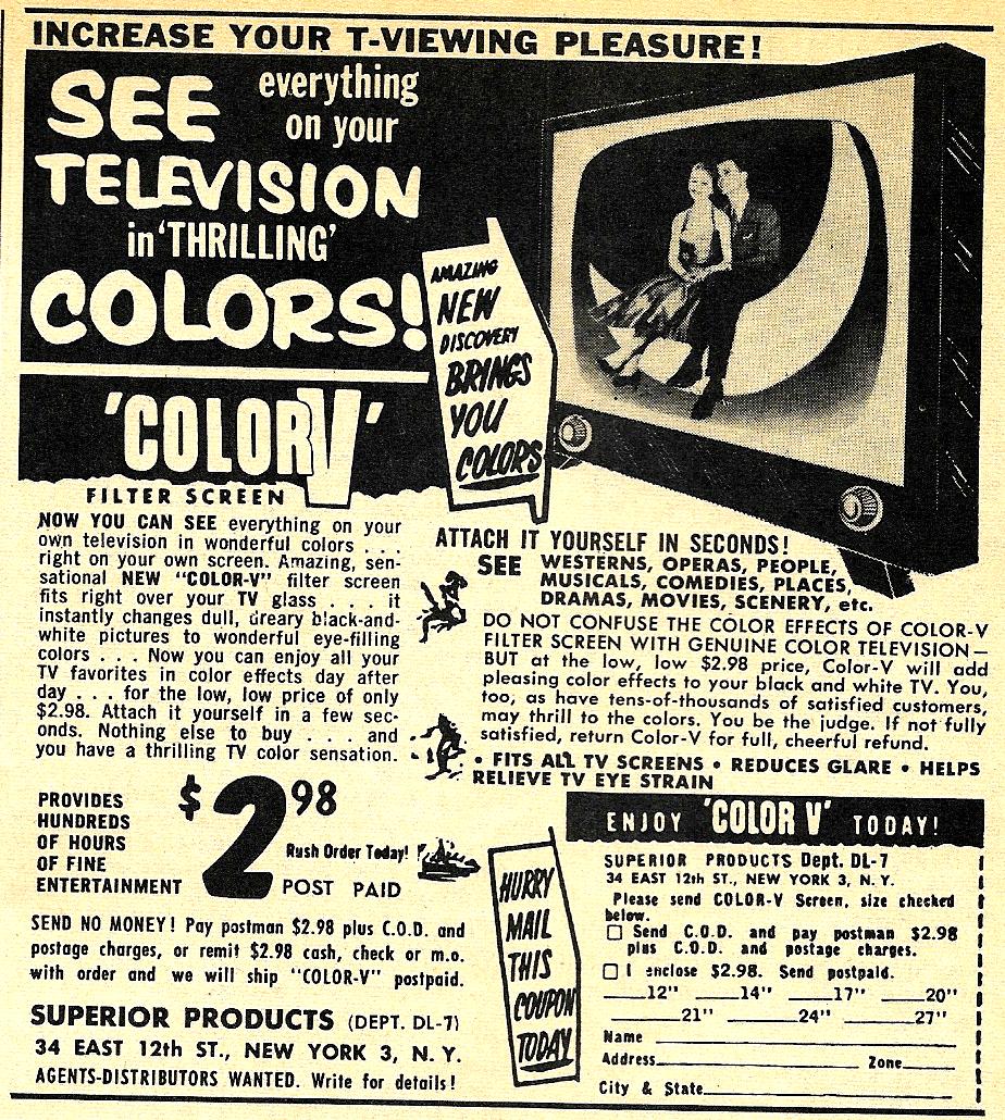 Colour TV Screen Ad, Oct 1964 — Postimages