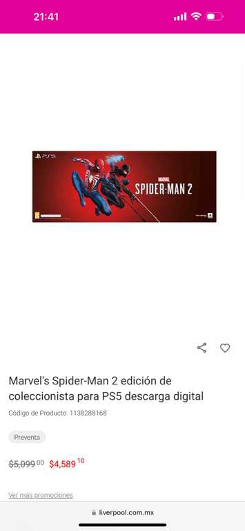 Liverpool Spider-Man 2 Collector's Edition
