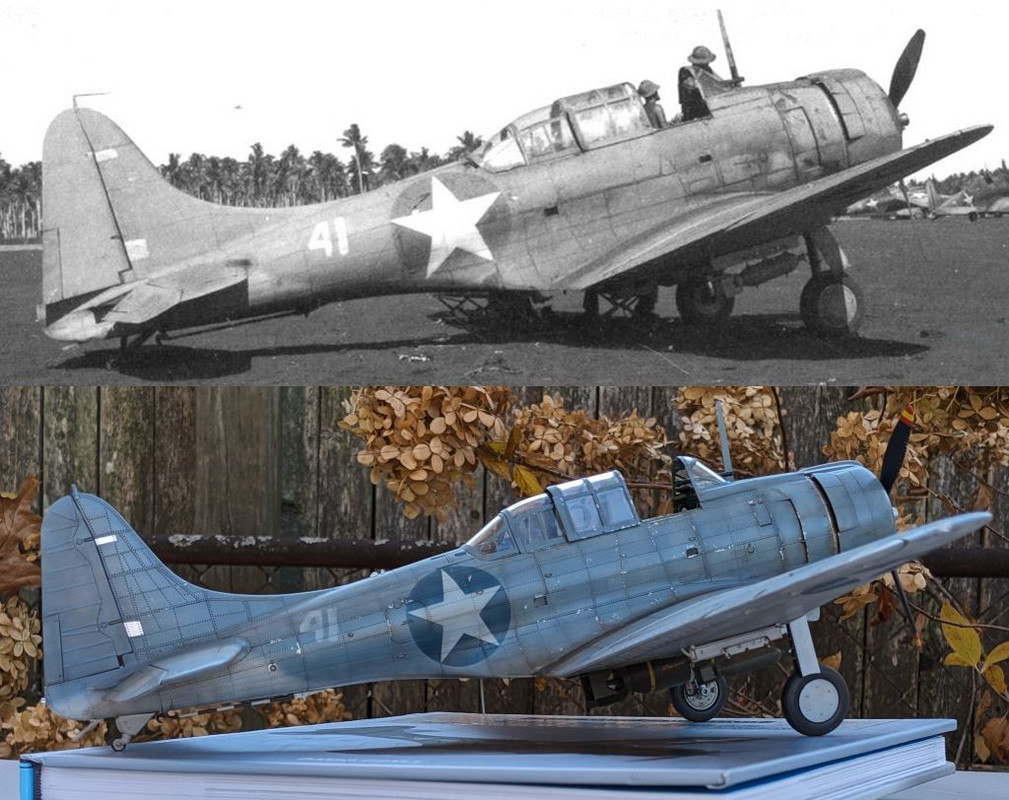 VMSB-233 SBD-3 Dauntless at Guadalcanal - Ready for Inspection - Large Scale Planes