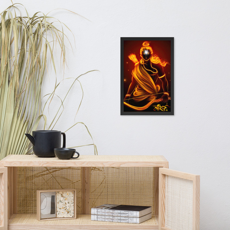 premium luster photo paper framed poster (in) black 12x18 front ...