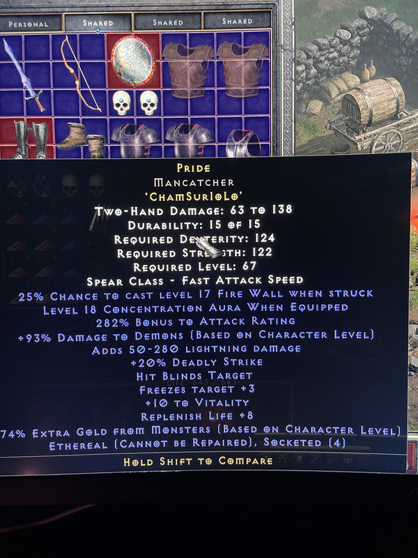 Selling Pride Mancatcher 18/282 - Topic - d2jsp