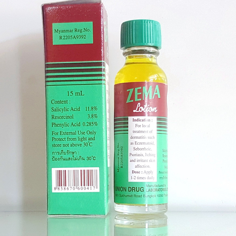 Zema Lotion - Salicylic Acid Dermatitis Psoriasis Eczema Treatment 15ml ...