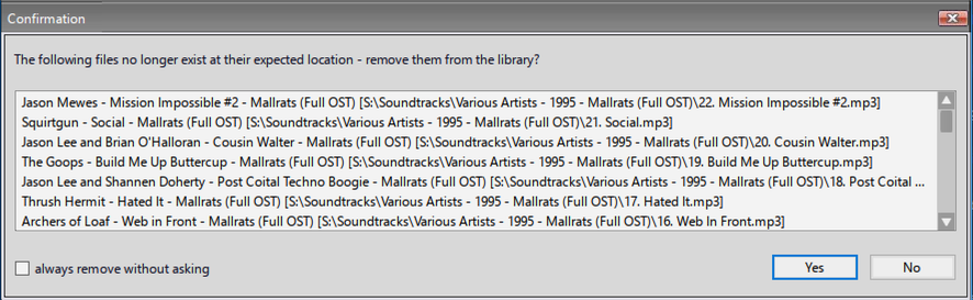 [3.4.7764] MB wants to remove tracks from library that are still present
