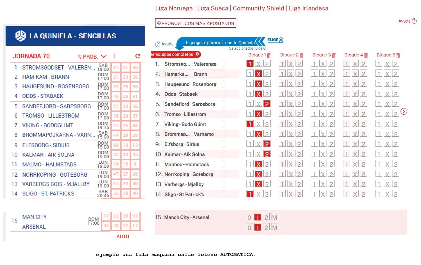 ejemplo onlae quiniela aleatoria combi simple una fila v008 — Postimages