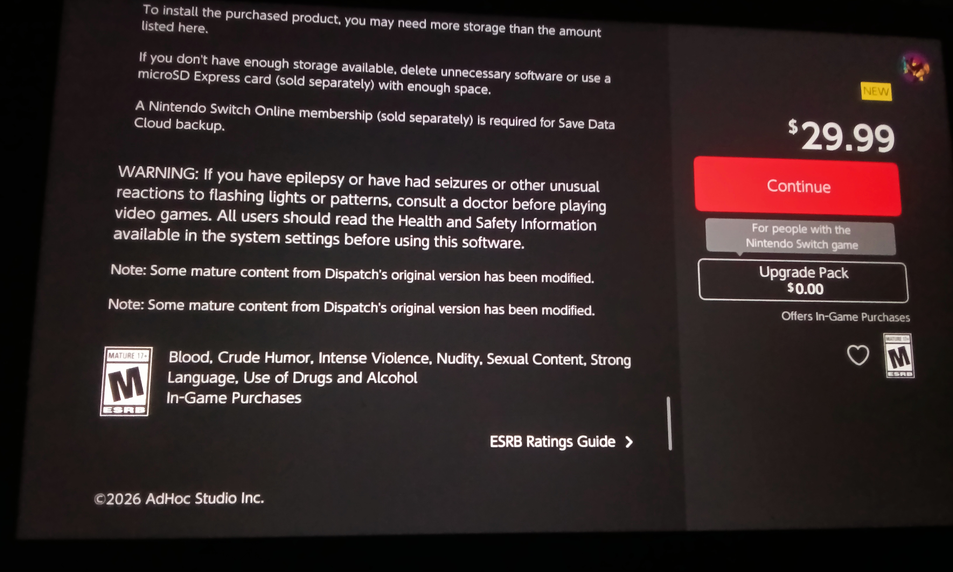 Dispatch is seemingly censored on Switch and Switch 2 (Staff Post ...