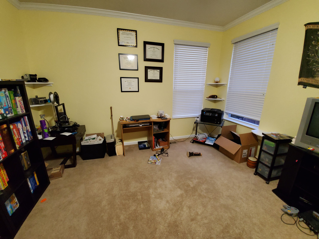Excited about my Linnmon/Alex office I just set up. Space for 3d ...