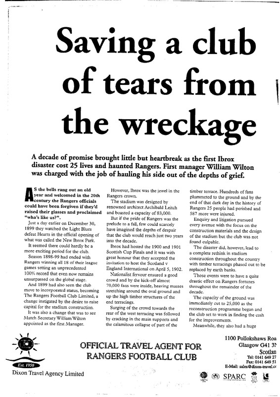 William Wilton, Rangers Monthly magazine | FollowFollow.com