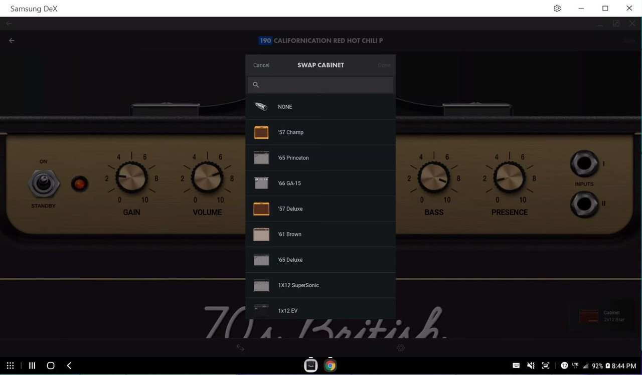 Mustang GT/GTX - Run Fender Tone full screen on Mac/Win PC with Samsung DEX