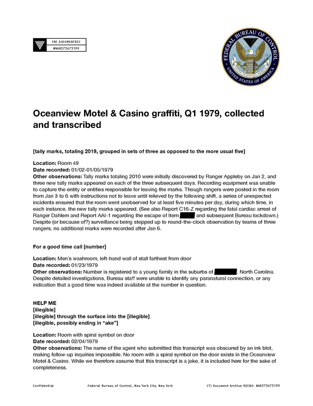 Archival Materials: Oceanview Motel & Casino - Chapter 1 ...