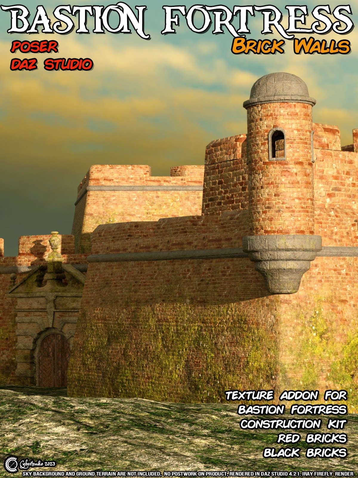 Bastion Fortress - Brick Walls - Free Daz 3D Models