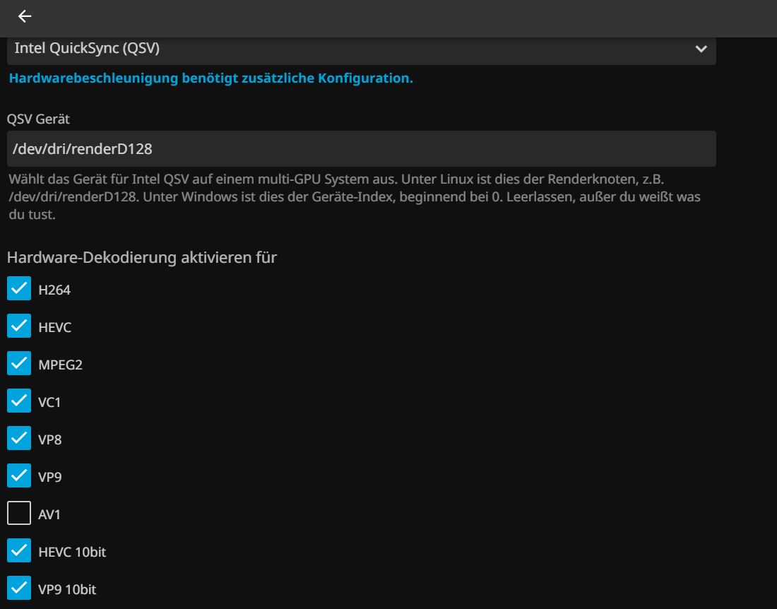 Jellyfin Settings — Postimages