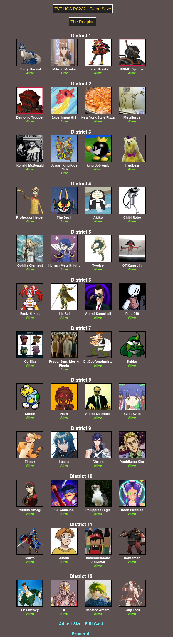 Reboot Season 232 - TV Tropes Hunger Games Simulation wiki