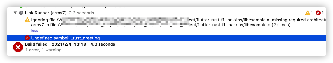 Run In Release Mode Compile Error Report `undefined Symbol Rustgreeting` · Issue 75 · Dart 0677